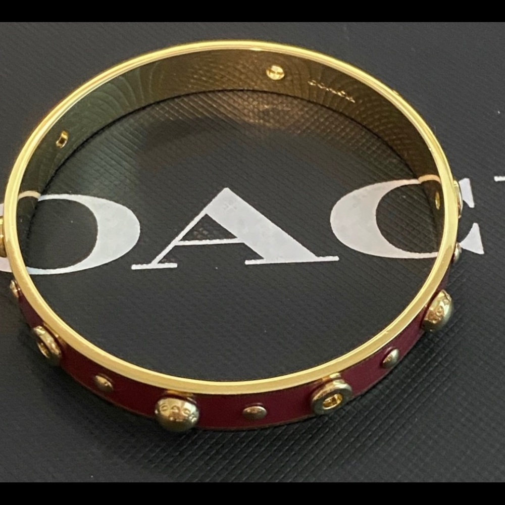 Coach Signature Burgundy Bracelet - Gem